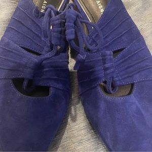 Etienne Aigner | Shoes | Etienne Aigner Blue Suede Shoes Mules 6 34 ...